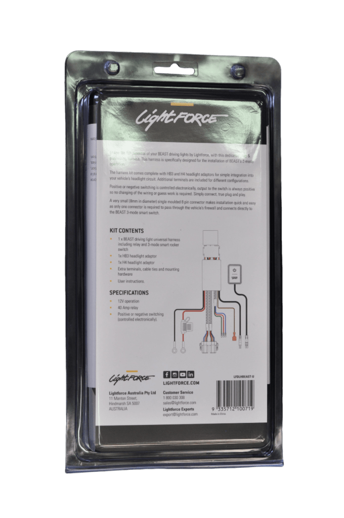 Beast Driving Light Universal Wiring Harness - Opposite Lock
